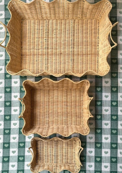 'Triple Ripple' Rattan Tray Set – edit58
