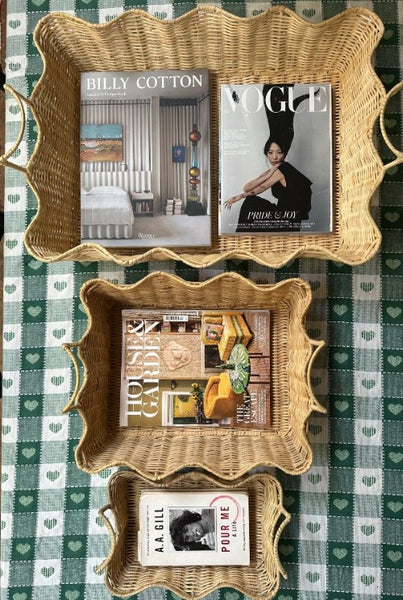 'Triple Ripple' Rattan Tray Set – edit58