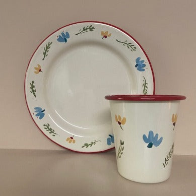 Hand-painted Enamelware Plate – edit58